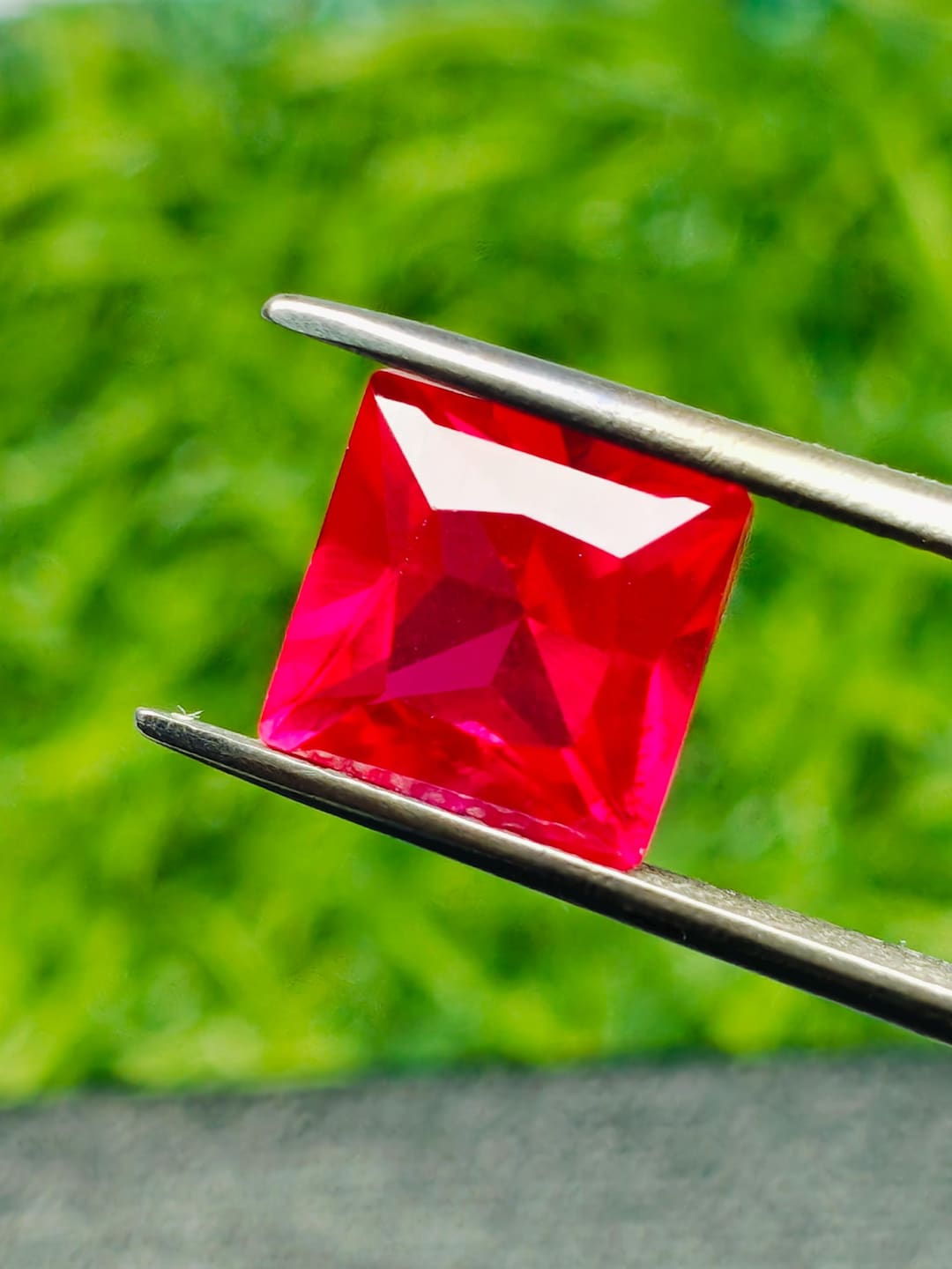 AAA Quality Lab Grown Ruby 8mm Square Princess Cut | Hydrothermal Ruby ...