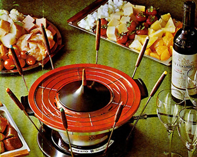 Retro 1970s Advertising Cookbook FONDUE FLAIR Presto Automatic ...