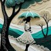 Elegant Paper Quilling Lady With Umbrella Wall Art - Etsy