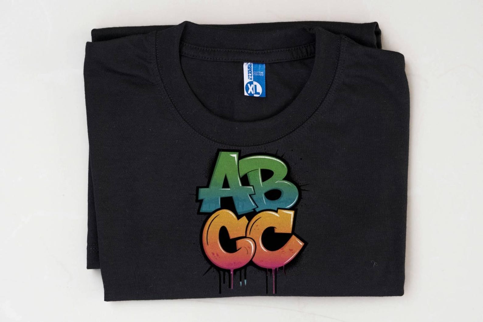 ABC Alphabet Letters T-shirt Design PNG, Minimalist Typography Digital ...