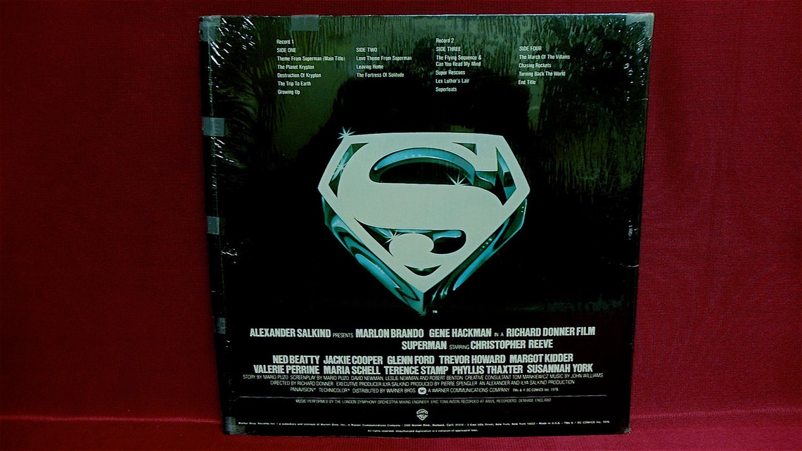 SUPERMAN the MOVIE Original Soundtrack 1978 Vintage Vinyl | Etsy