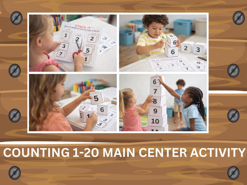 Stack It Number Cubes 1-20 – Printable Math Worksheet (digital Download ...