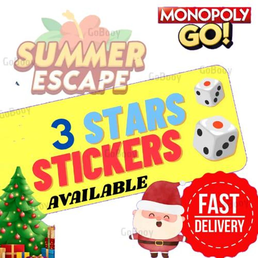 Summer Escape Album Monopoly-go Stickers 3 Stars Sticker - 1 Pcs/order ...