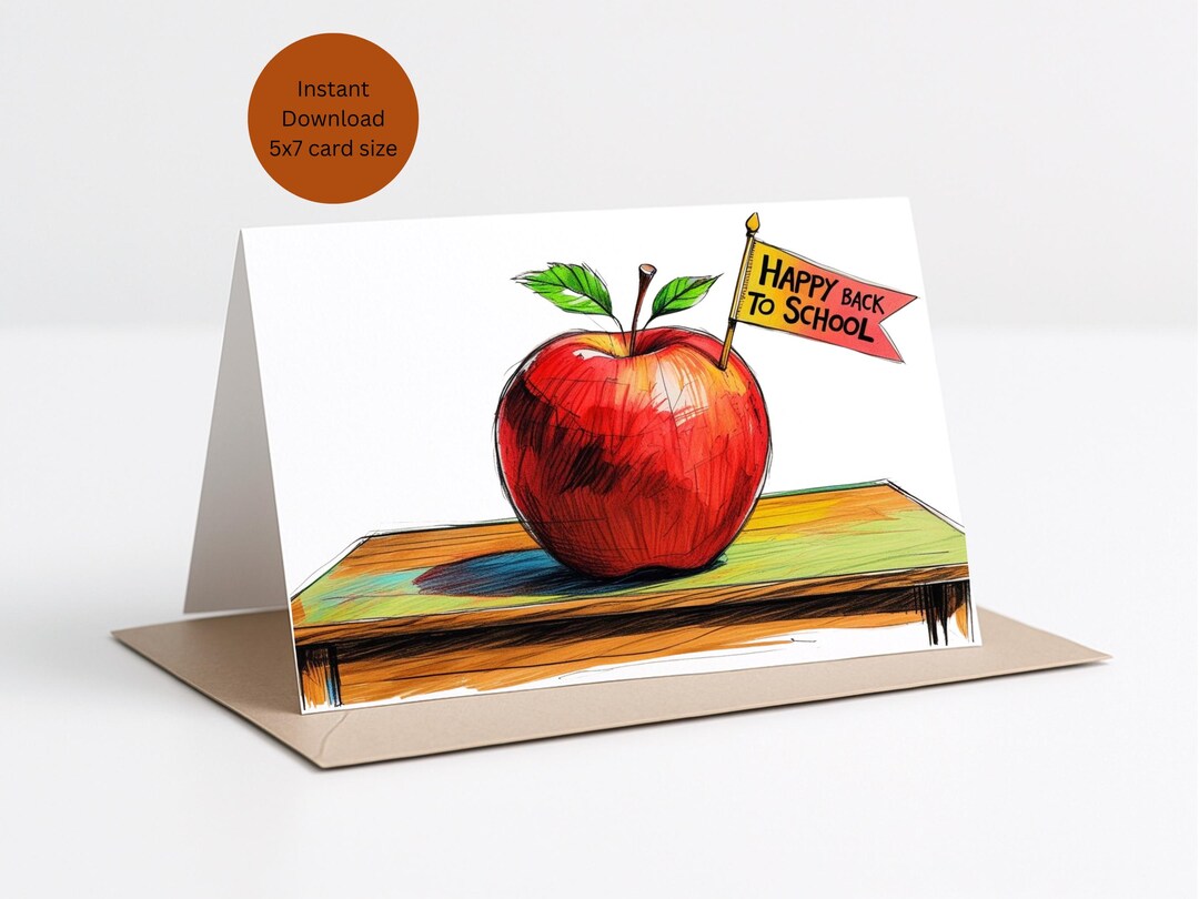 Printable Back to School Notecard - Etsy