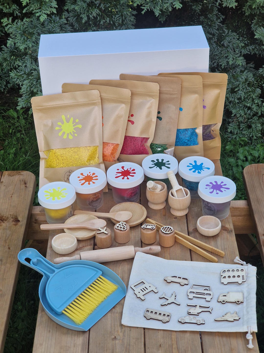 Personalized Sensory Play Box: Montessori Toys With Play Dough & Rice ...