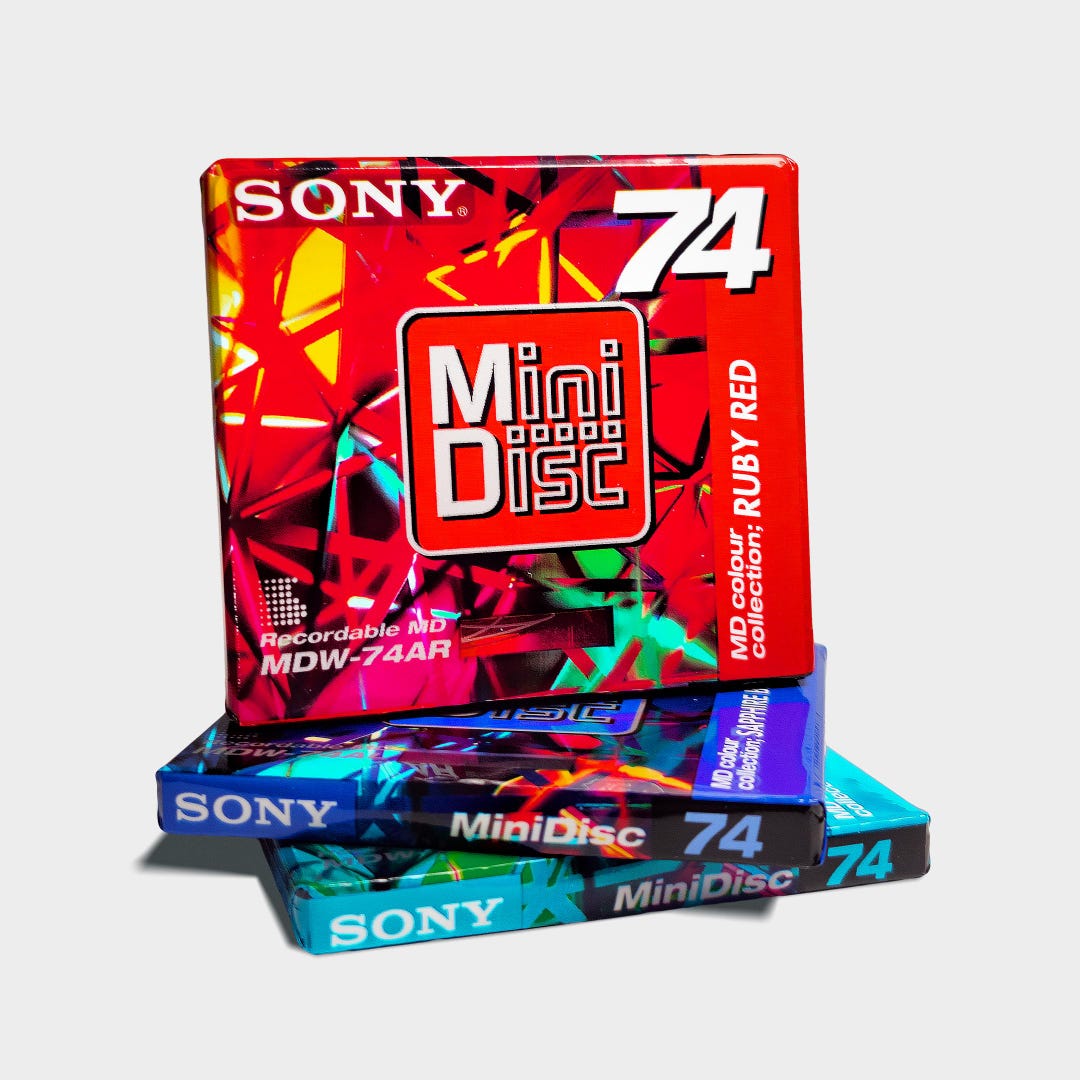 Sony Minidisc Colour Collection – Ruby Red, Sapphire Blue, Emerald ...