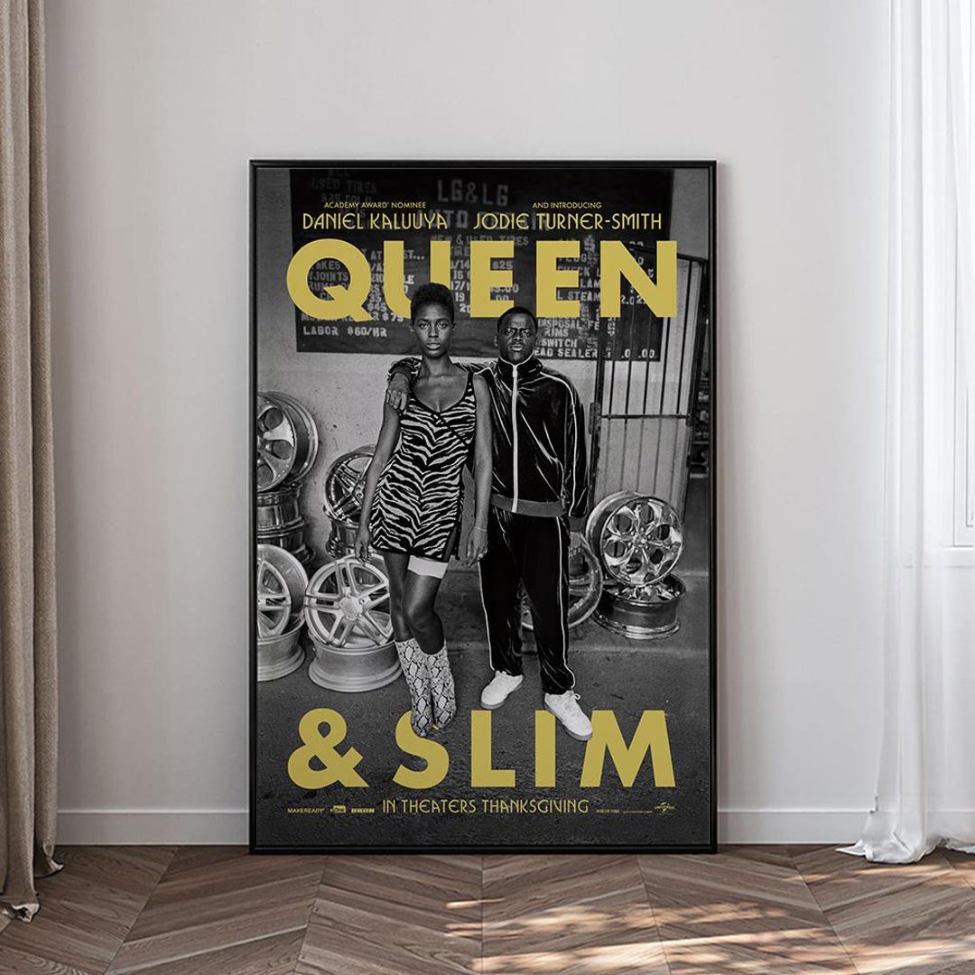 Queen & Slim Movie Poster, Funny Cat Poster, High-definition Canvas ...