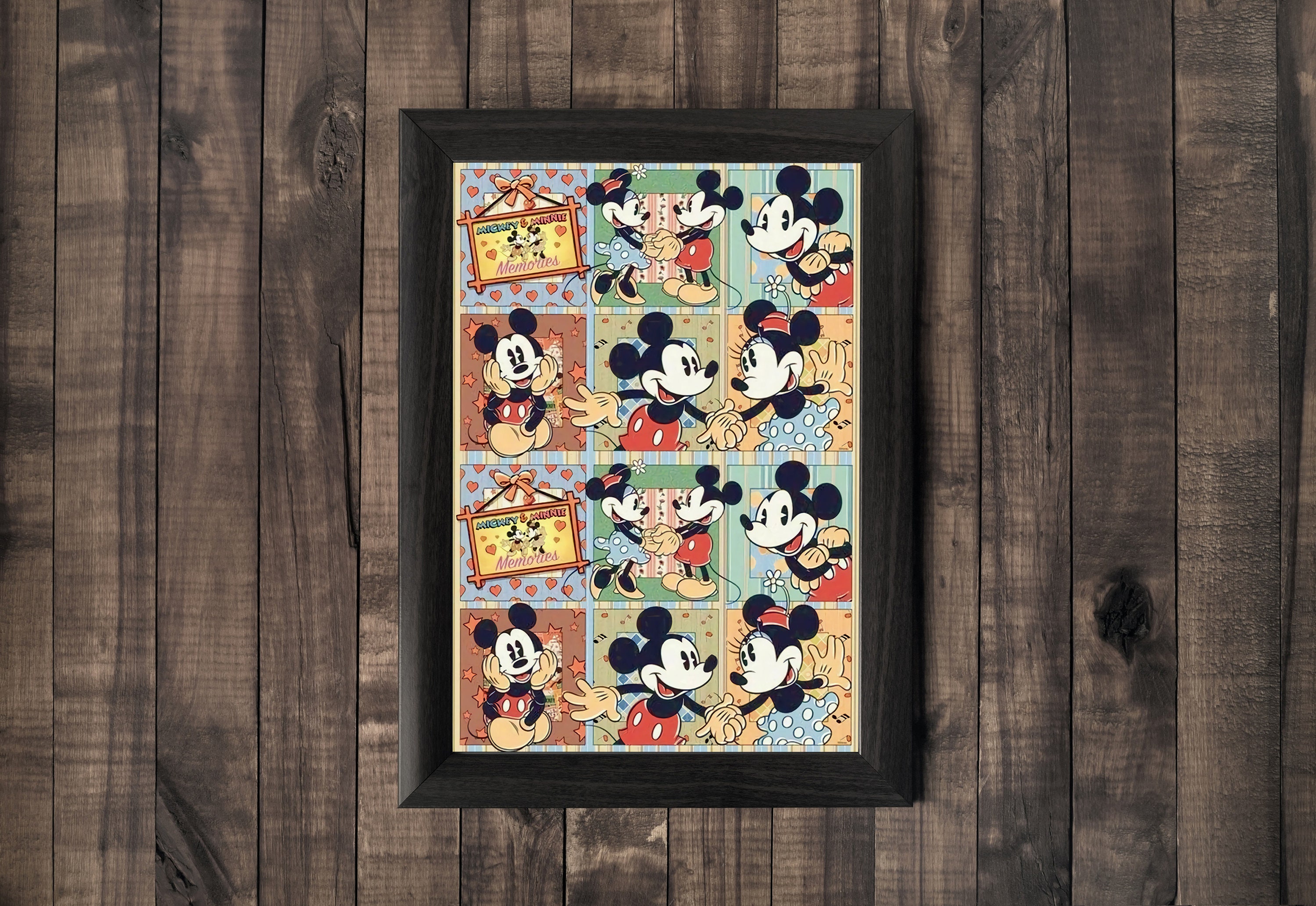 Mickey Mouse And Minnie Mouse Love Retro Poster | Disney Movie Poster ...