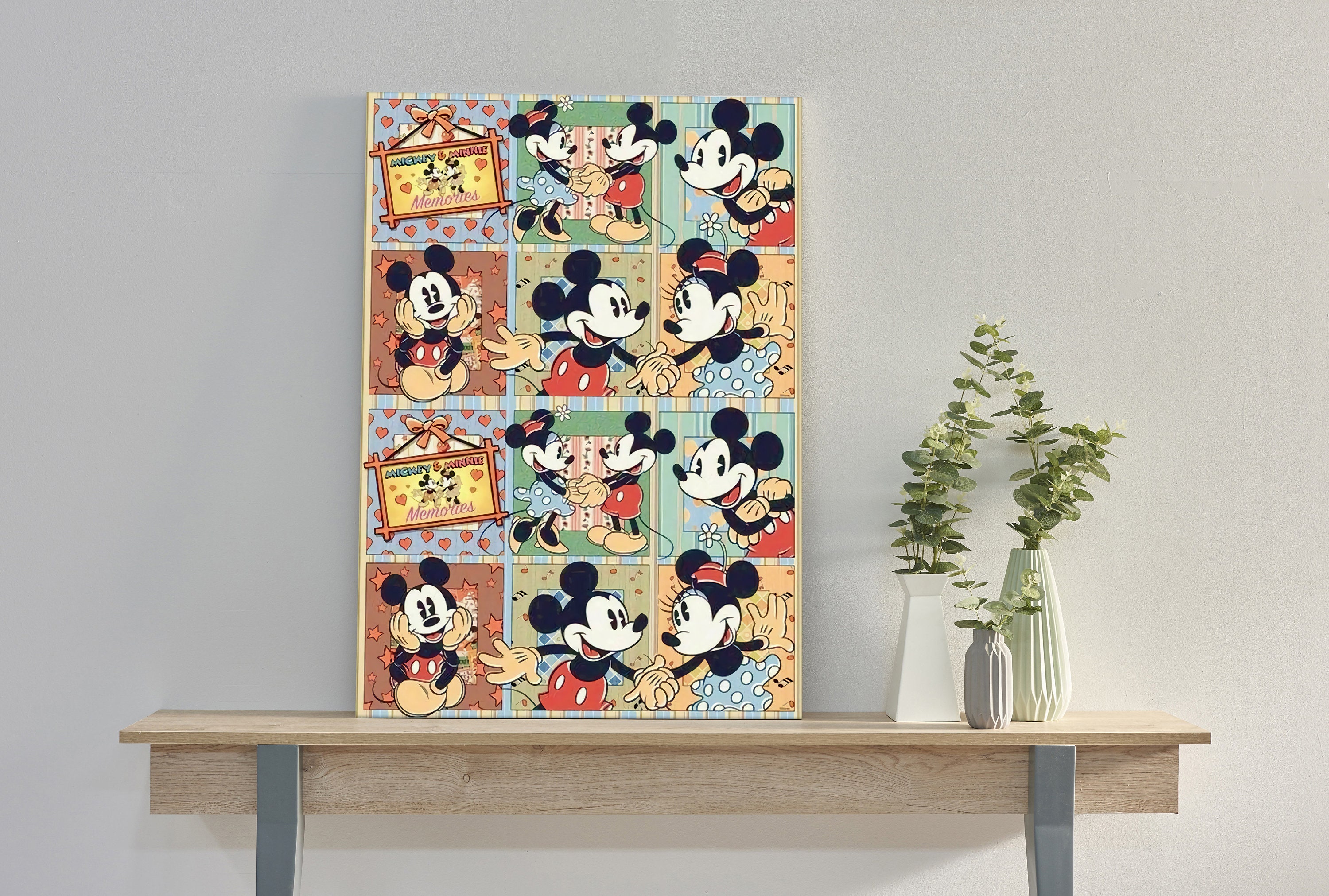 Mickey Mouse And Minnie Mouse Love Retro Poster | Disney Movie Poster ...