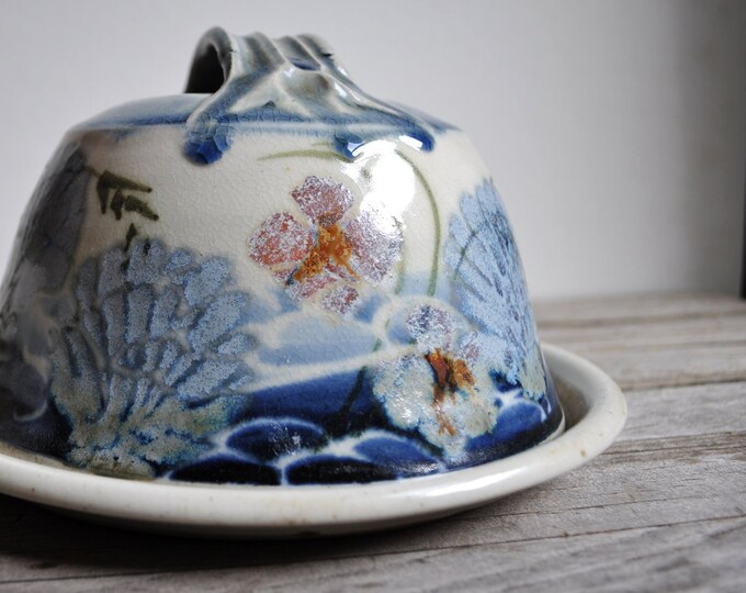 Ceramic Covered Plate Handmade and Painted - Etsy