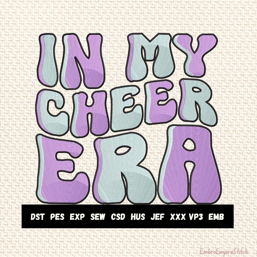 Cheer Era Font Embroidery Design: Machine Embroidery File (PES, DST ...