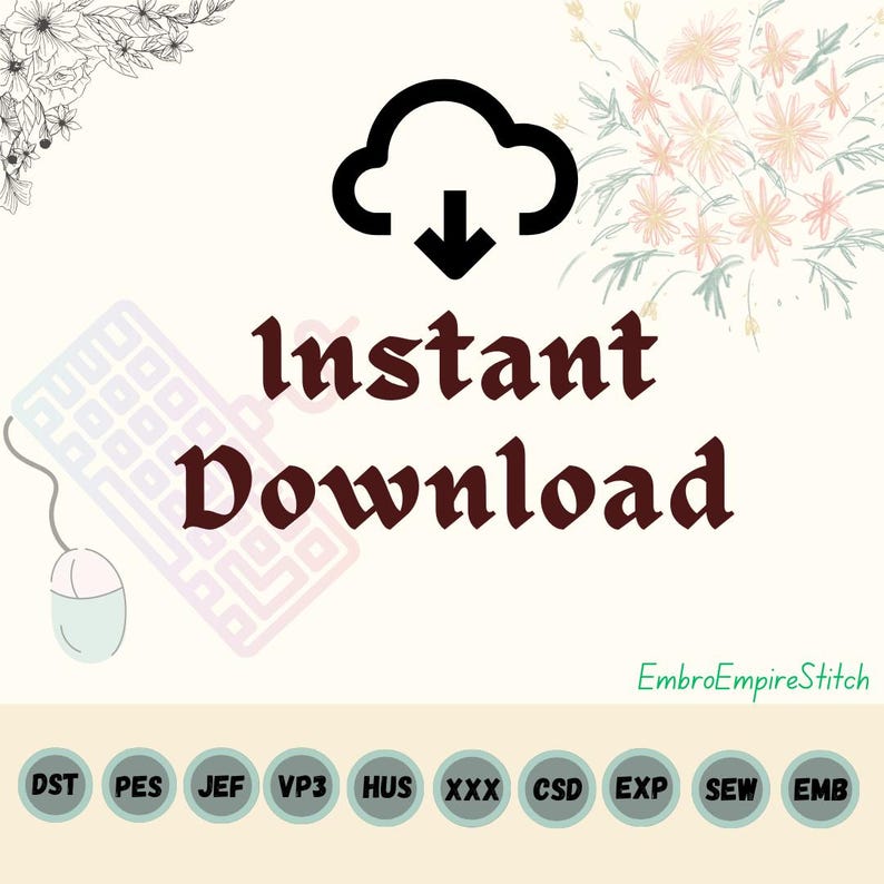 Daisy Machine Embroidery Design: Be Like A Flower, PES Format (digital ...