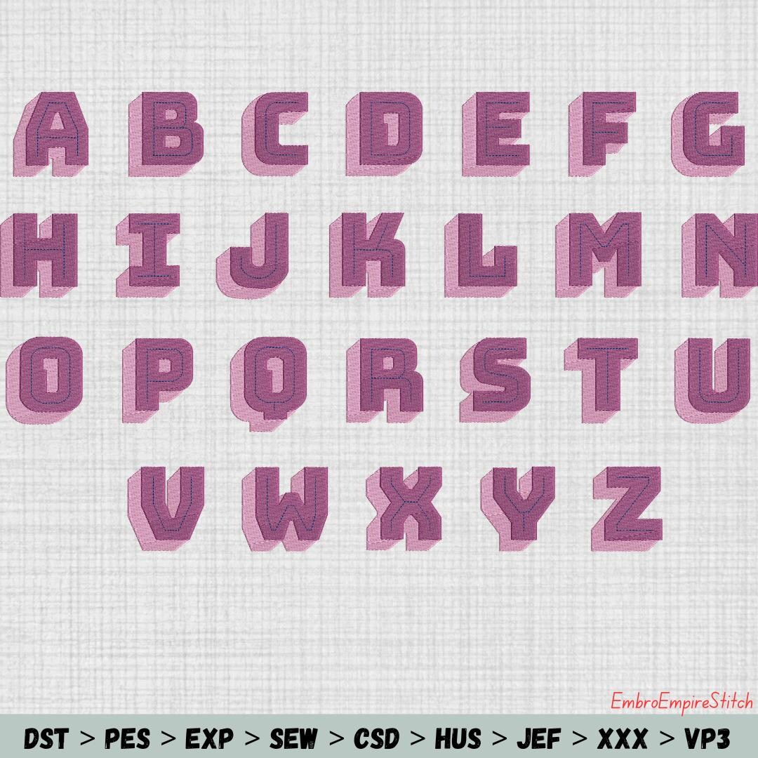 Double Layer Font Machine Embroidery Hand Stitch Effect FONT Machine ...