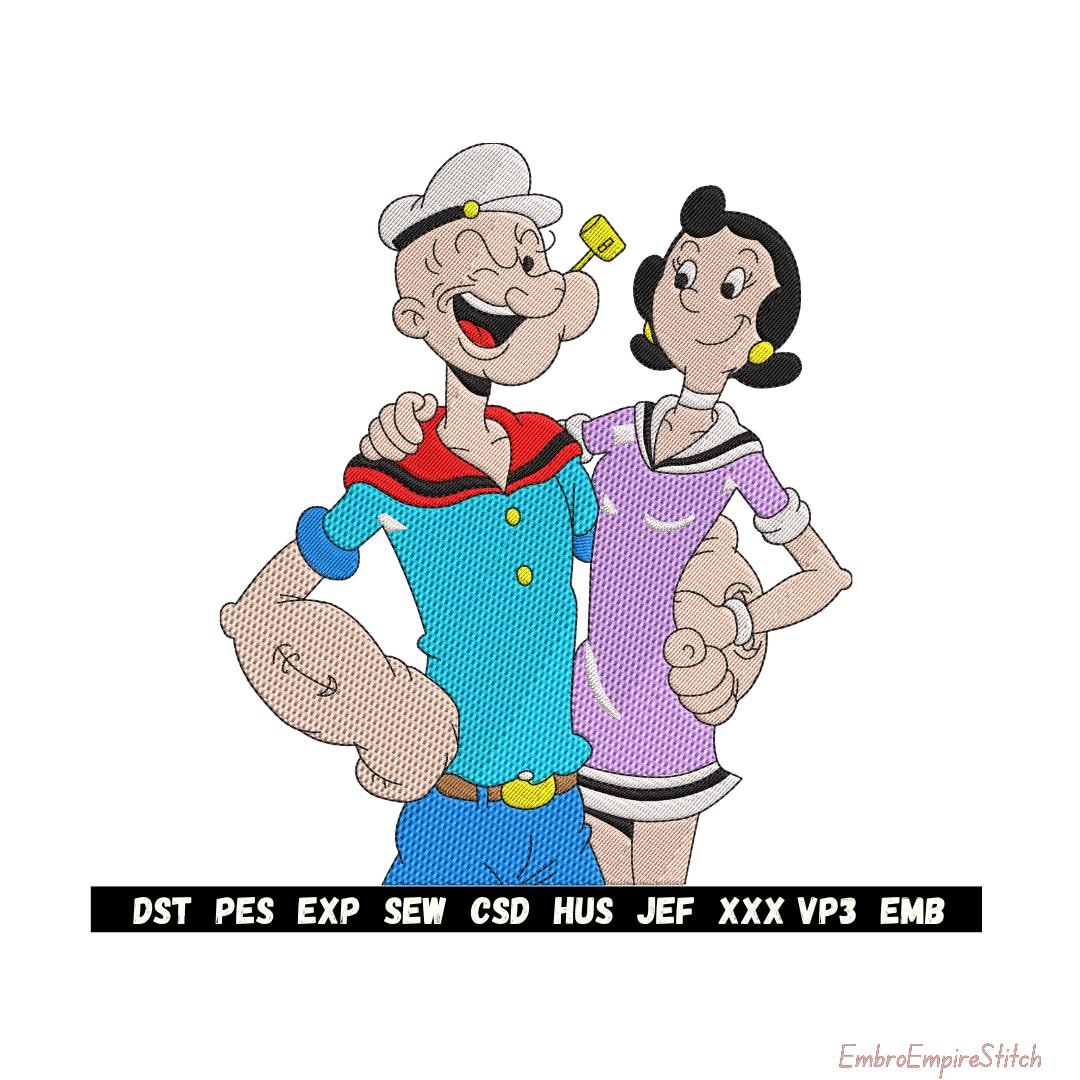 Popeye Girl Embroidery Design | Cartoon Character Machine Embroidery ...