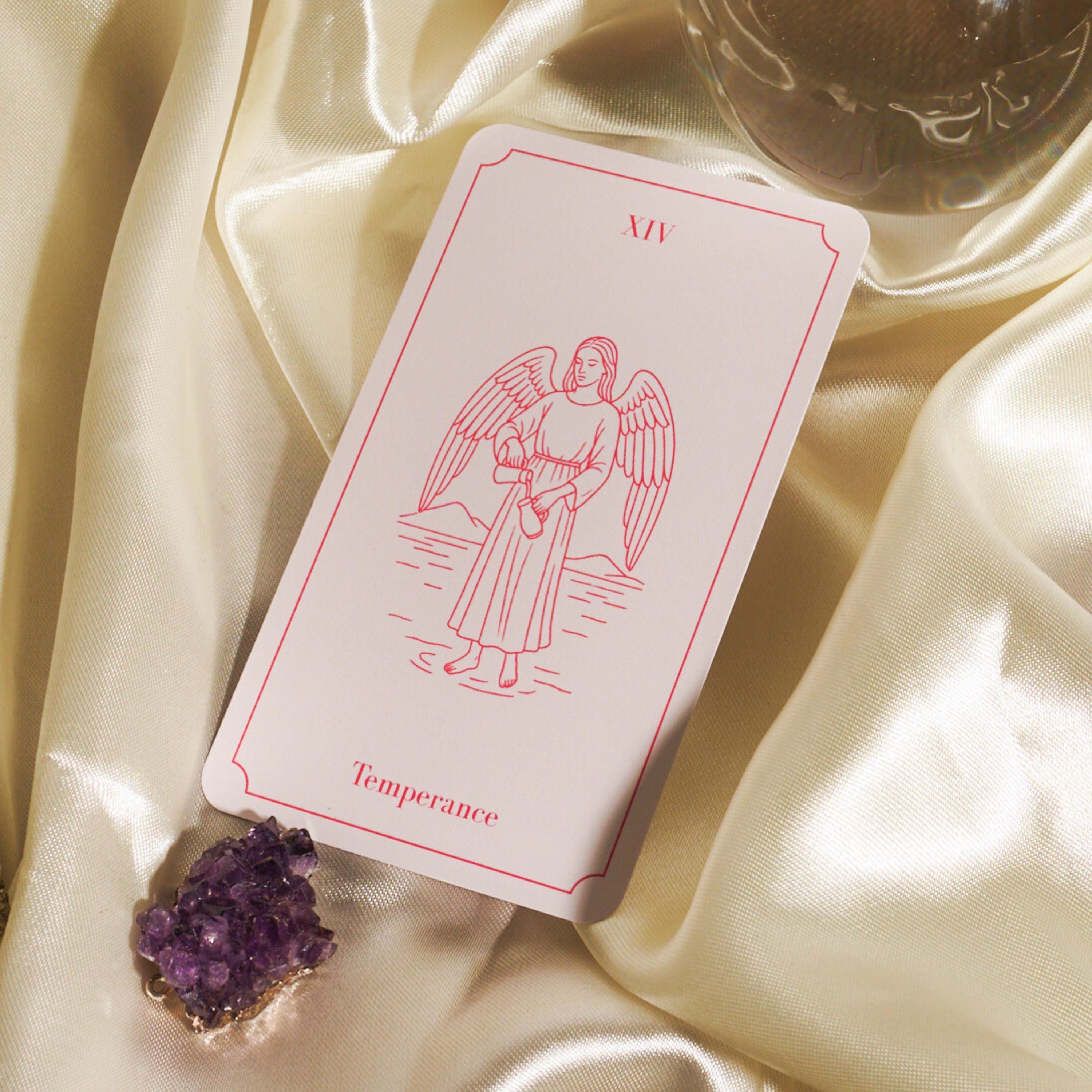 Pink Tarot Card Deck, Minimalist Design Indie Tarot Cards, Original ...