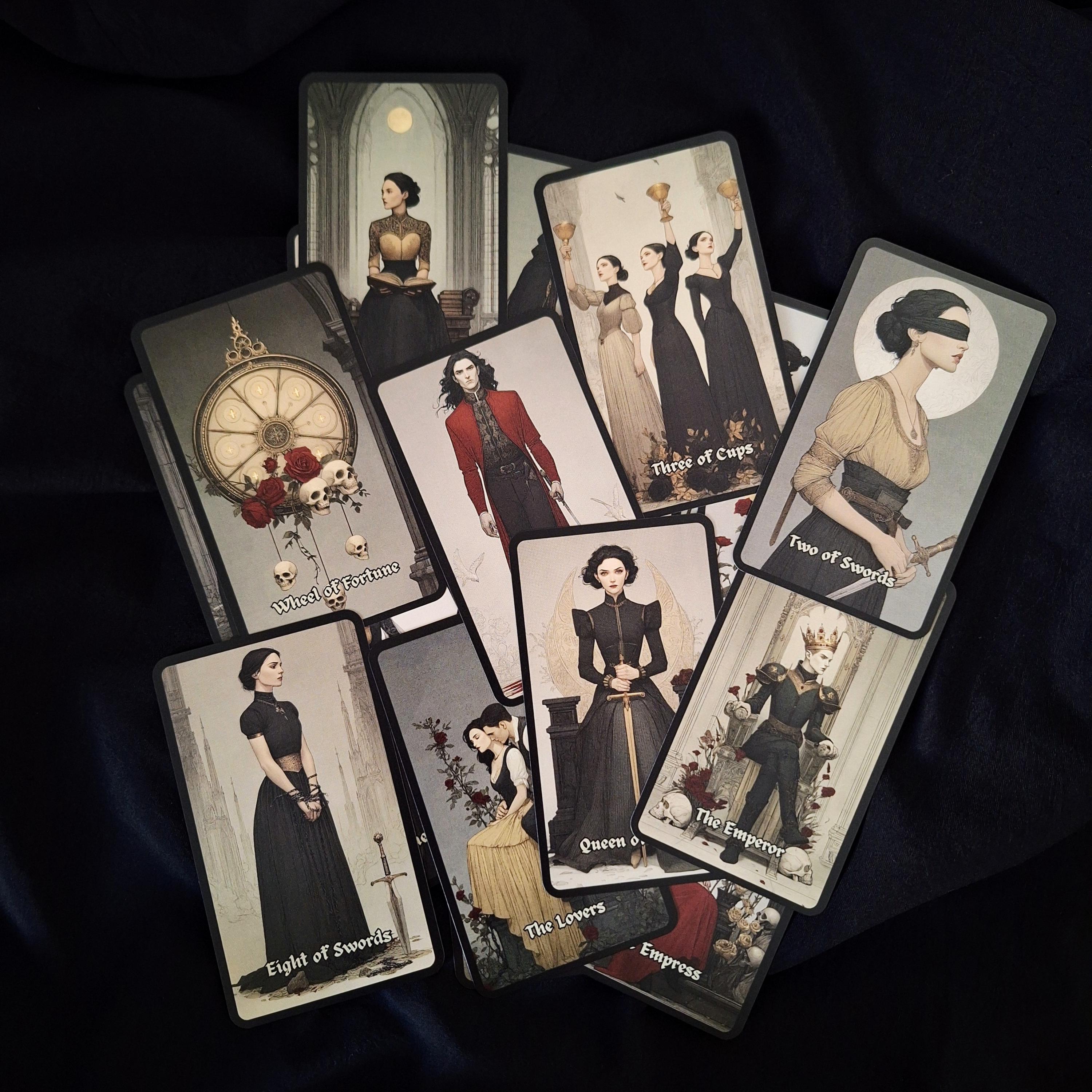 Vampire Tarot Card Deck, Medieval Gothic Cards With Original Art, Dark ...