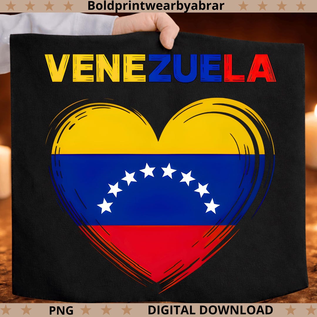 Venezuela Flag Heart PNG, Venezuelan Pride Design, Sublimation Clipart ...