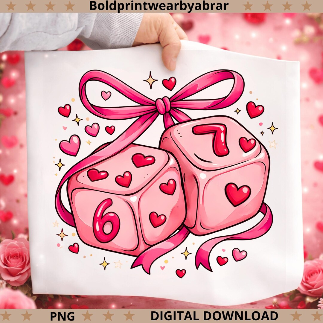 Valentine Dice PNG | Cute Love Dice 67 Design | Romantic Couple ...