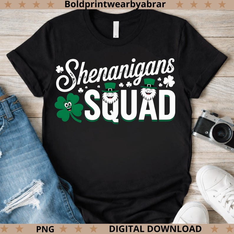 Shenanigans Squad PNG, St Patrick’s Day Squad Shirt Design, Funny Irish ...