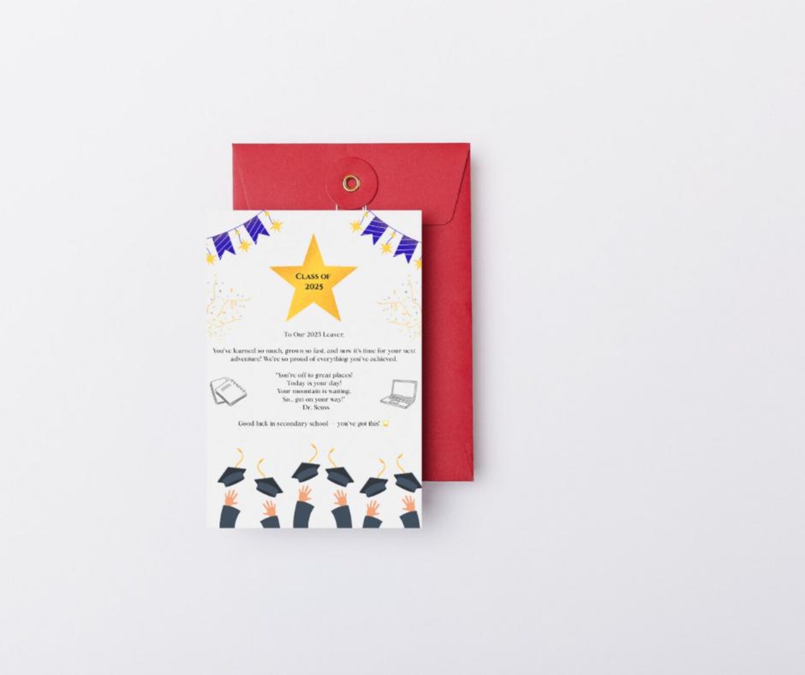 School Leavers Card - Editable Canva Template | Primary | Secondary ...