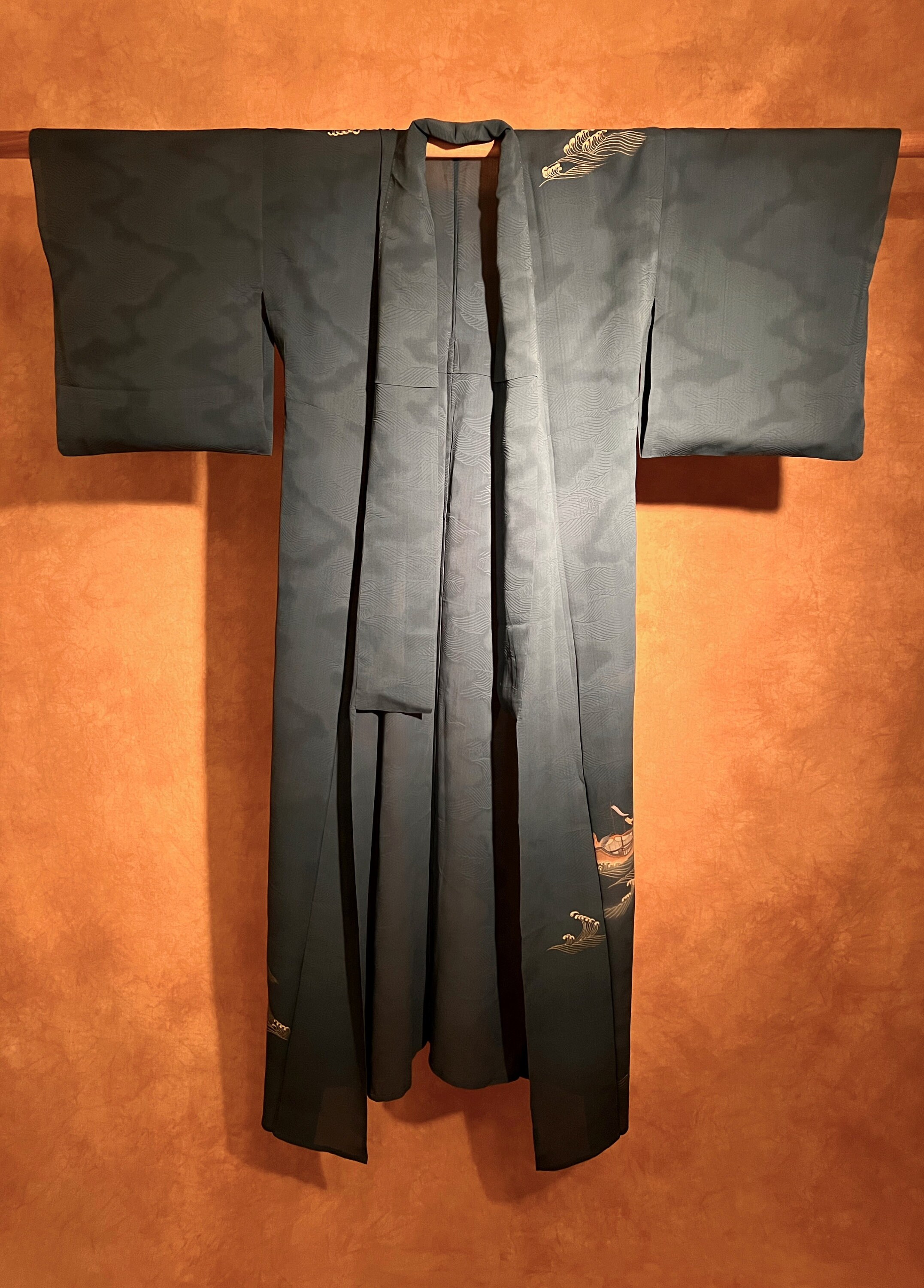 Antique Silk Unlined Hitoe Kimono / Beautiful Dark Green - Etsy