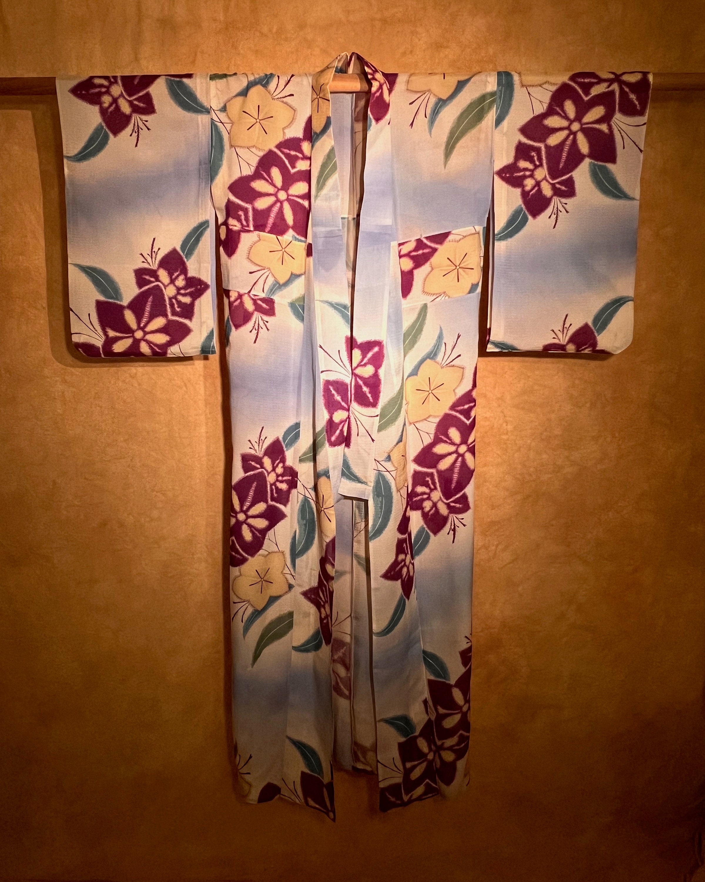 Antique Silk Ro Unlined Hitoe Kimono / Bellflower Elegant Beautiful - Etsy