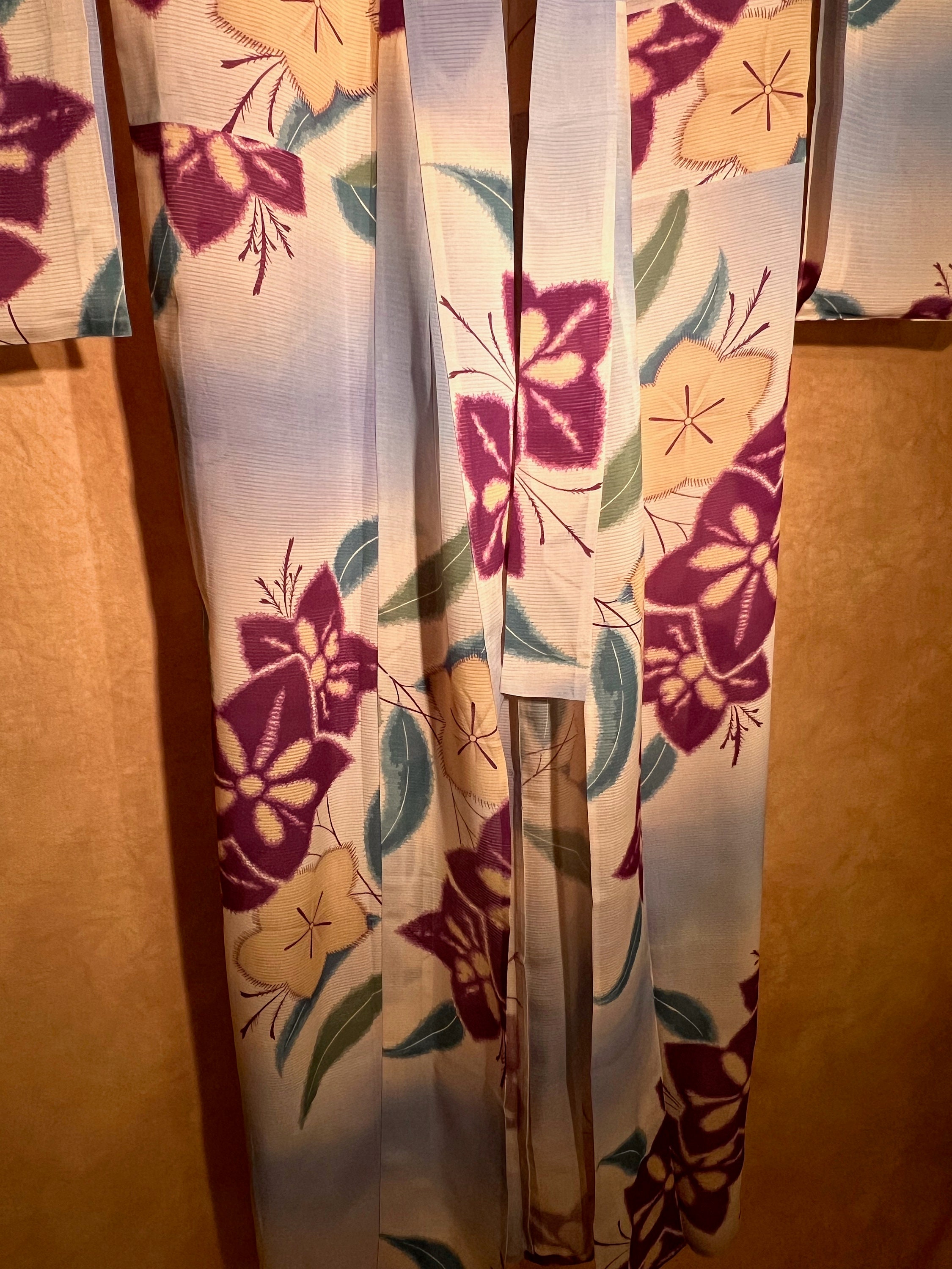 Antique Silk Ro Unlined Hitoe Kimono / Bellflower Elegant Beautiful - Etsy