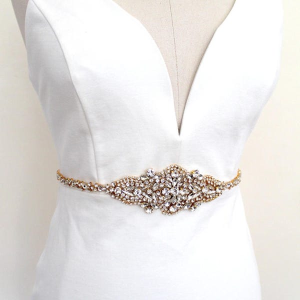 Beaded Bridal Sash - Etsy