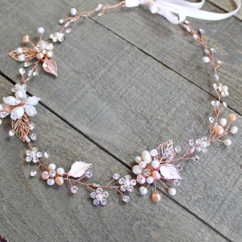 Rose Gold Hair Vine - Etsy