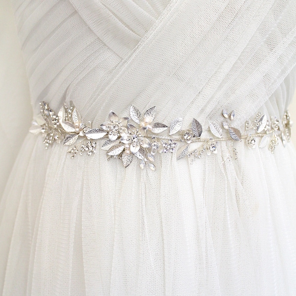 Floral Bridal Sash - Etsy