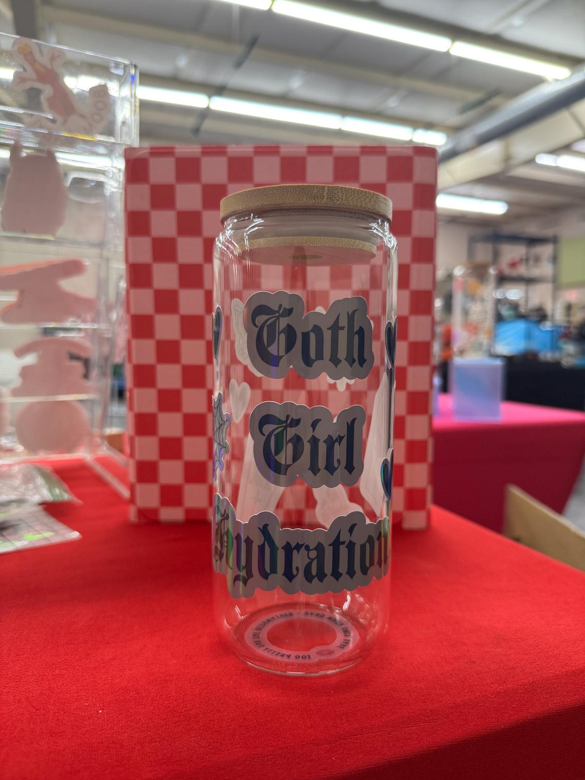 20oz Goth Girl Hydration Glass Cup - Etsy
