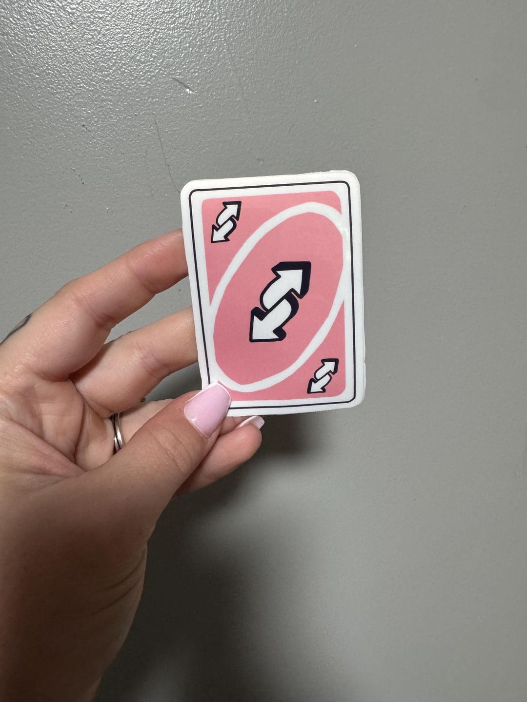 Pink UNO Reverse Card Sticker: Funny Meme Vinyl Decal - Etsy