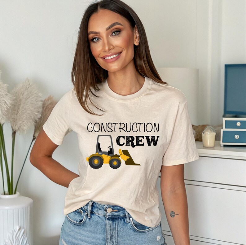 Excavator Birthday Shirt: Construction Crew Theme, Kids Party Top - Etsy