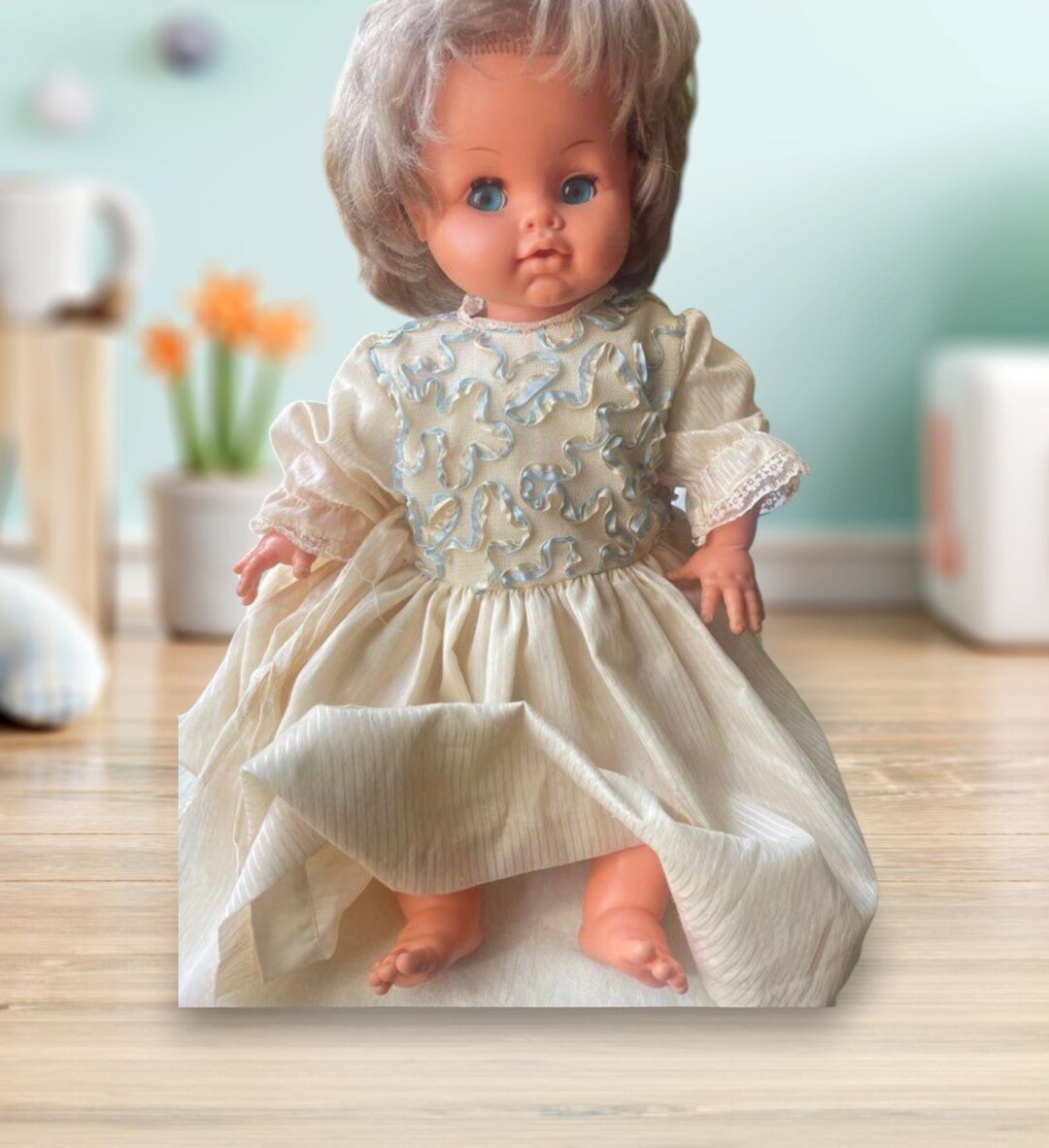 1960s-70s Bella Baby Doll - Rare French Antique Toy - 55cm Collectible ...