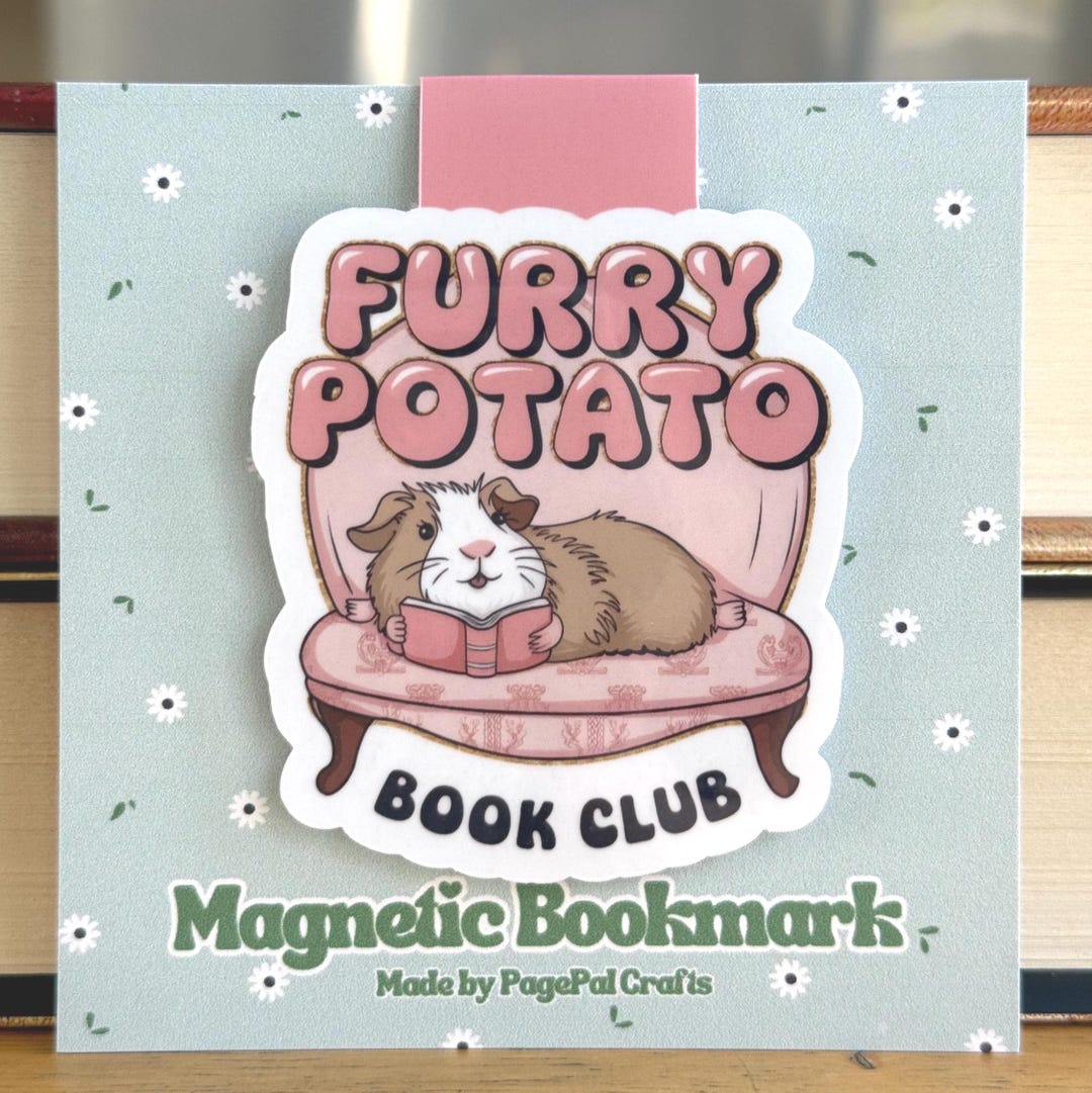 Furry Potato Book Club Magnetic Bookmark: Bookish Reader Page Marker - Etsy