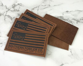 300 Genuine Leather Label Leather Embossed Patch Leather | Etsy