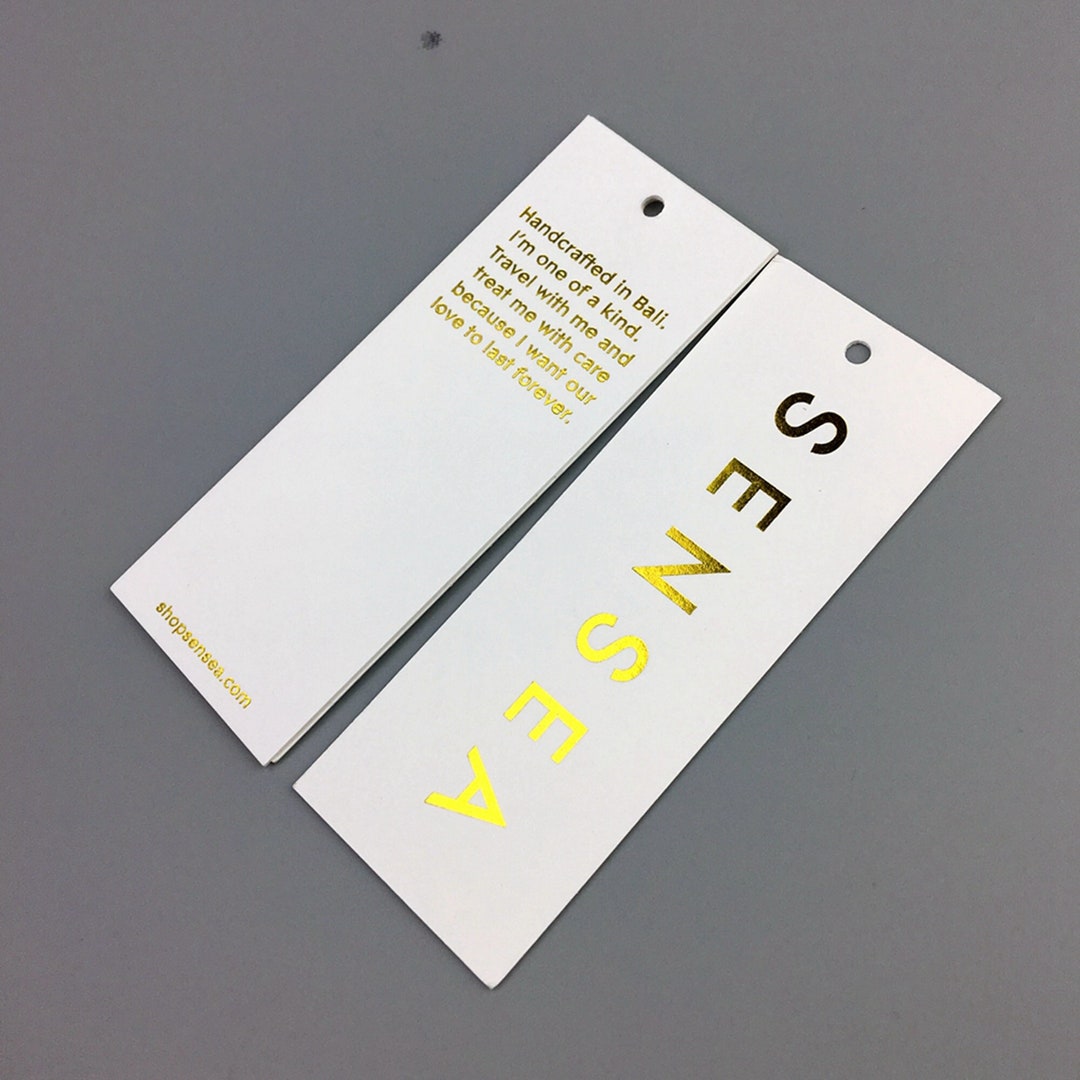 500 Gold Foil Hang Tags, Silver Foil Hang Tags, Custom Hang Tags, Brand ...