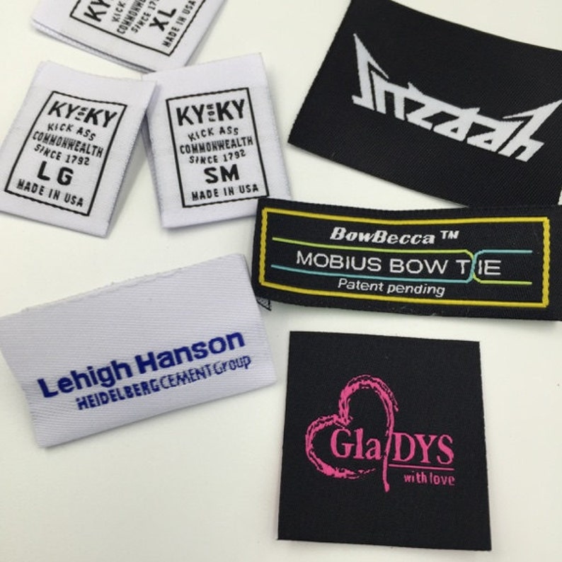 600 Custom Woven Clothing Labels Hem Tags Custom Clothing | Etsy