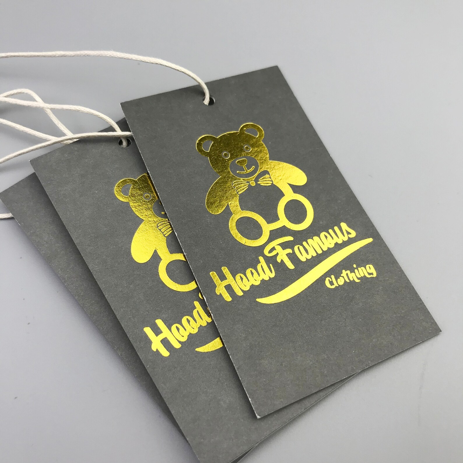 1000 Gold Foil Hang Tags, Clothing Hang Tags, Swing Tags, Custom Hang ...