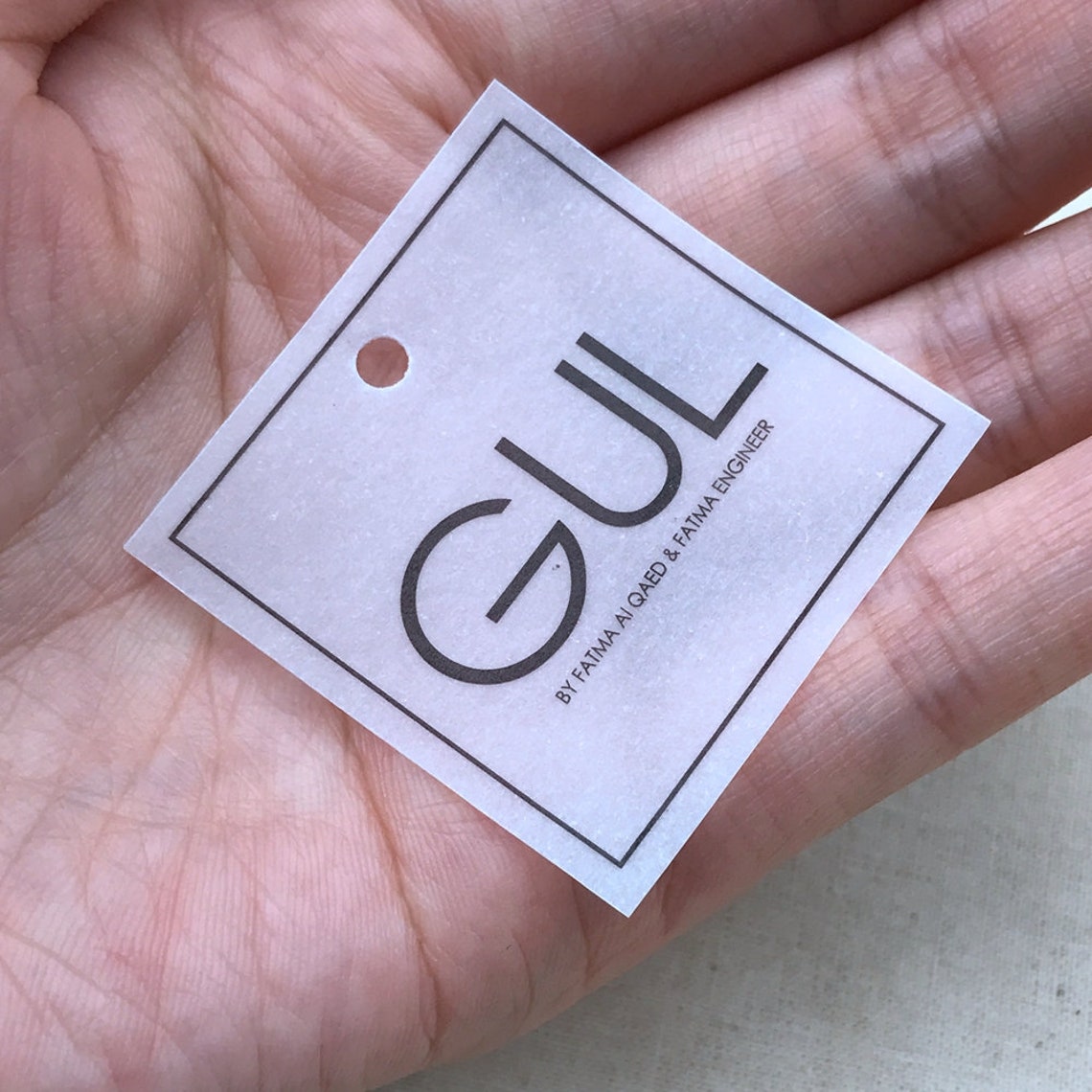 100 Butter Paper Swing Tag, Transparent Printing Hang Tag, Recycled Tag ...