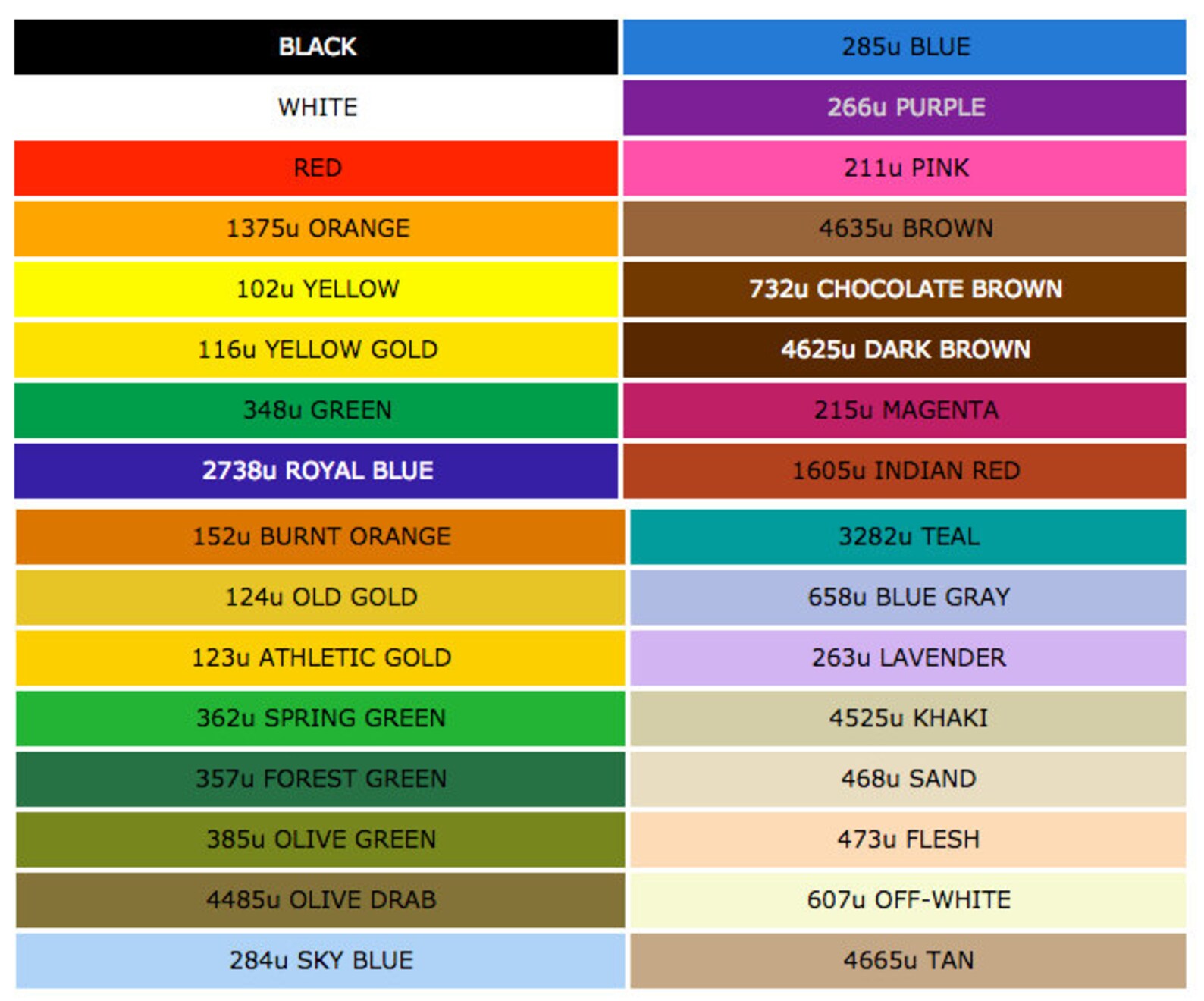 How to Order See Layout Example Type of Fold and Color Chart - Etsy