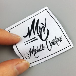 100-500 Custom Logo Woven Labels, Straight Cut Woven Labels,washable ...