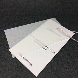 100 Butter Paper Swing Tag, Transparent Printing Hang Tag, Recycled Tag ...