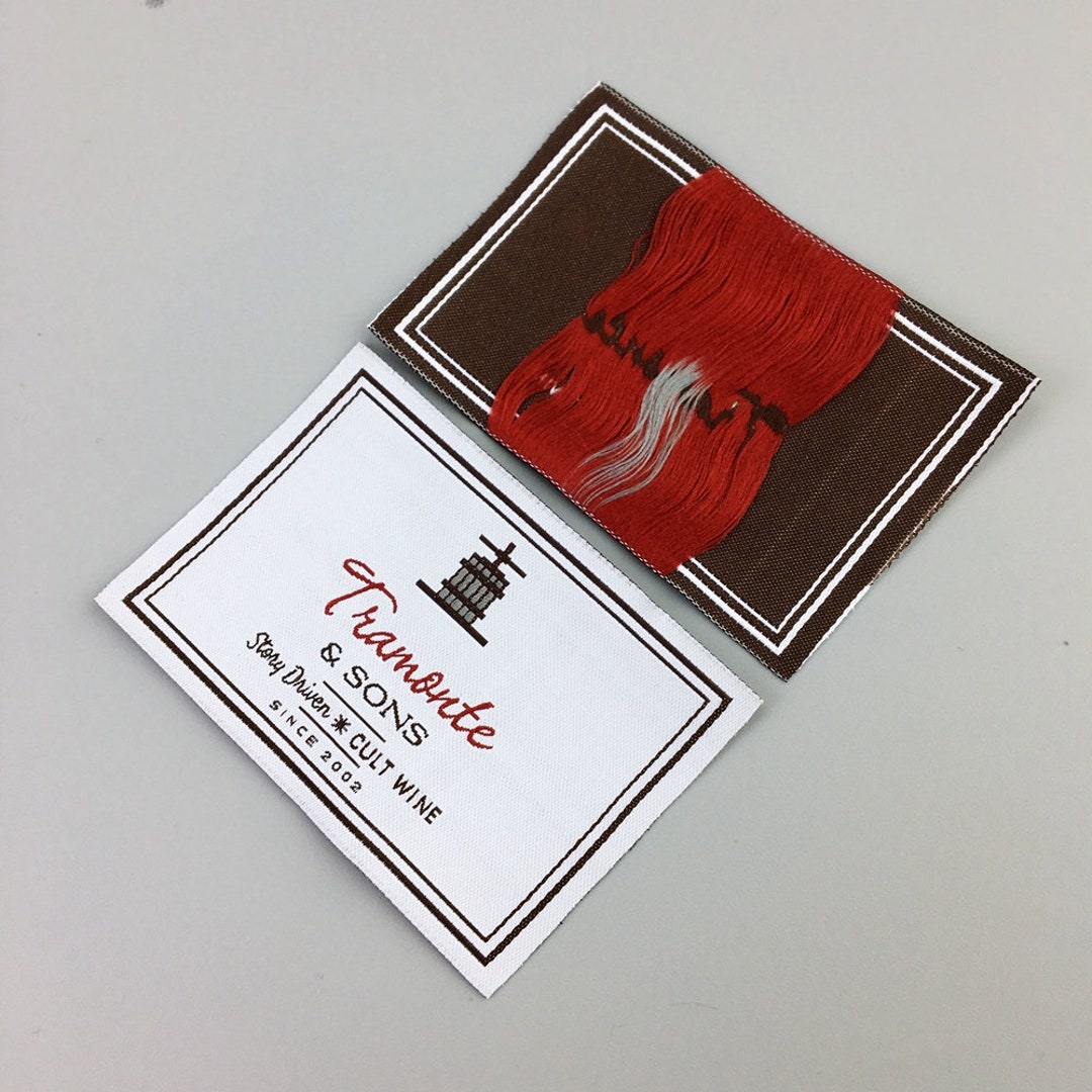 Custom Woven Label, Straight Cut Label, Flat Woven Label, No Fray in ...