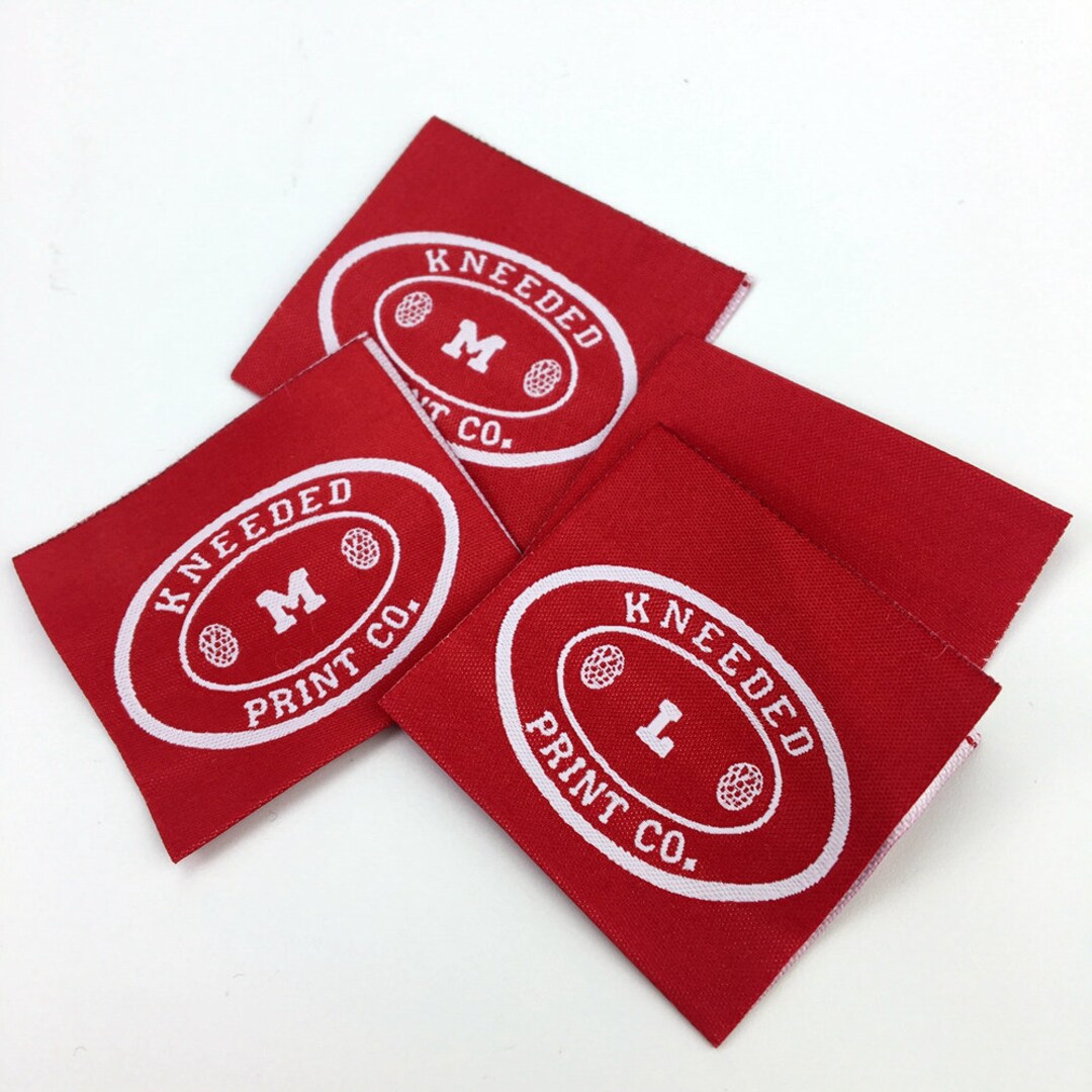 300 Custom Hem Tags, Custom Sleeve Hem Tags, Tags on T-shirt Sleeves ...