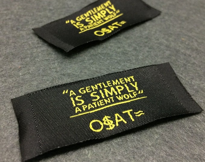 500 Pcs Custom Gold Woven Label, Gold Metallic Woven Label, Garment ...