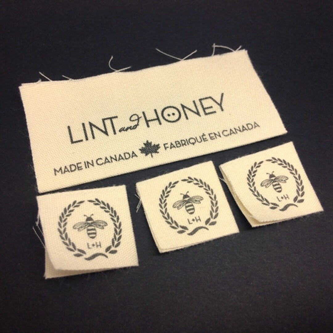 600 Cotton Label, 100% Natural Cotton Printed Label, Screen Printing ...