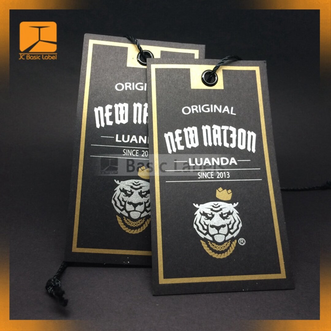 500 Hang Tags, Gold Foil Tag With String, Swing Tags, Custom Hang Tag ...