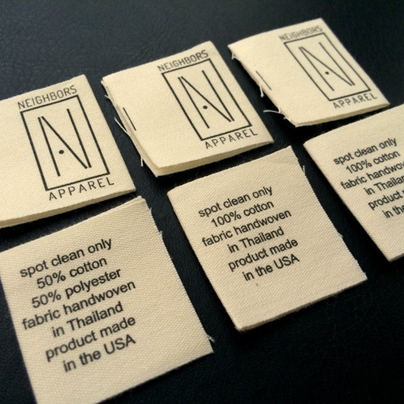 100 Cotton Label, Cotton Clothing Labels, Printed Cotton Label, Fabric ...