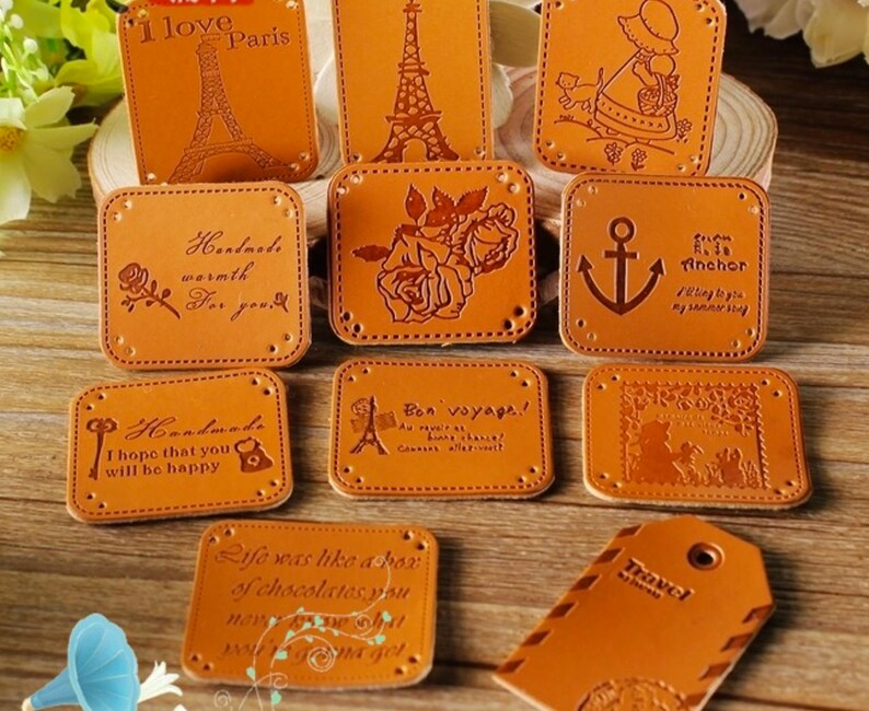 100 Genuine Leather Label Real Leather Label Custom Leather | Etsy